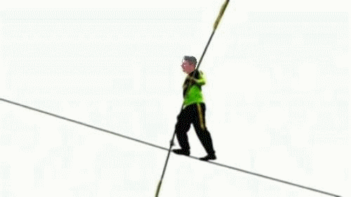 LeDaro: Stephen Harper walking on a tightrope