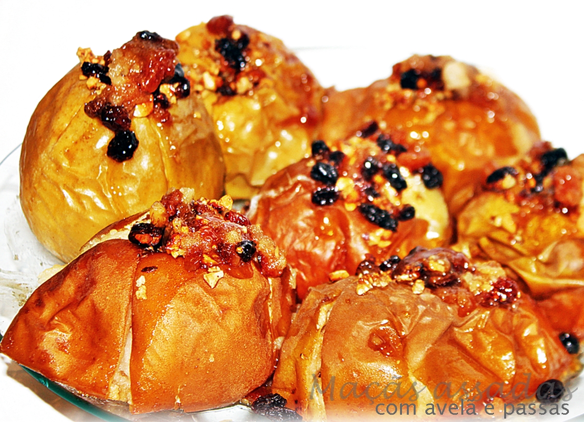 Sabores de aromas: Maçãs assadas com avelã e passas