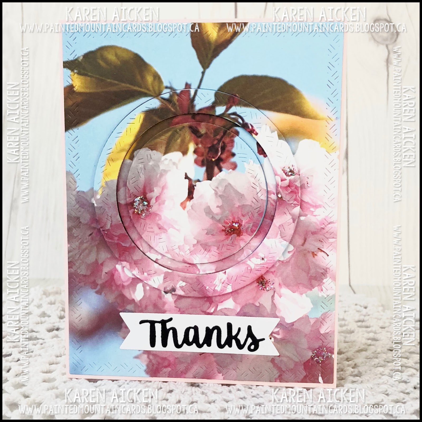 Painted Mountain Cards: C4C441 Eclipse Technique Thank You Card