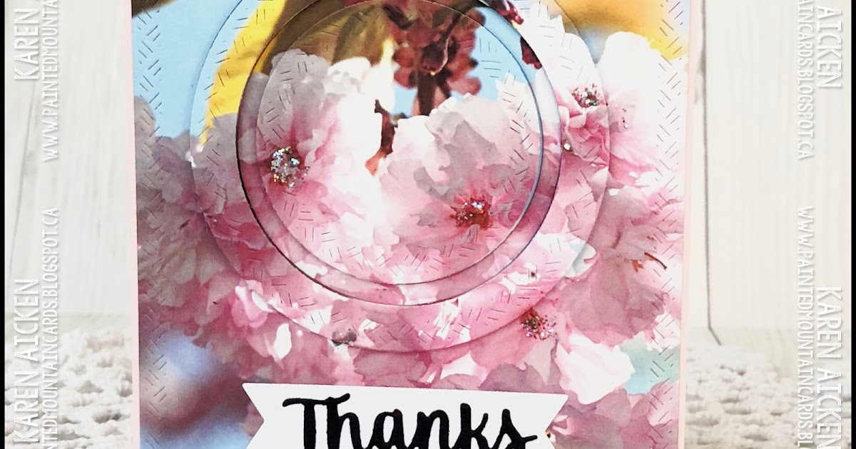 Painted Mountain Cards: C4C441 Eclipse Technique Thank You Card