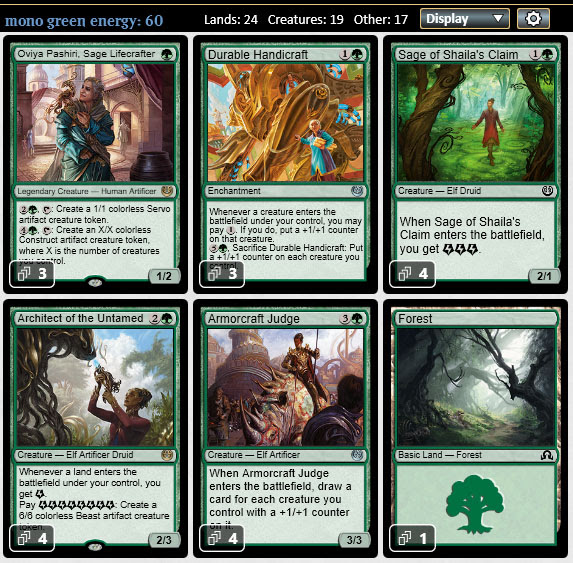 Magic the Gathering Adventures: Solitaire Standard: Kaladesh Mono-Green ...