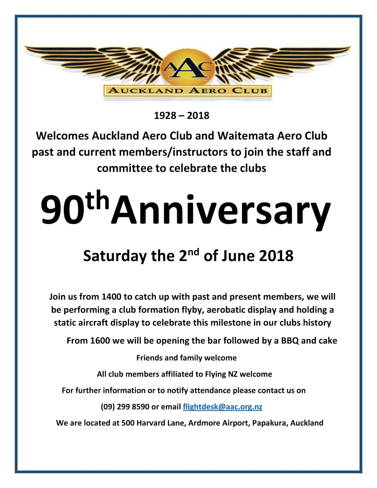 NZ Civil Aircraft: Auckland Aero Club - 90th Anniversary