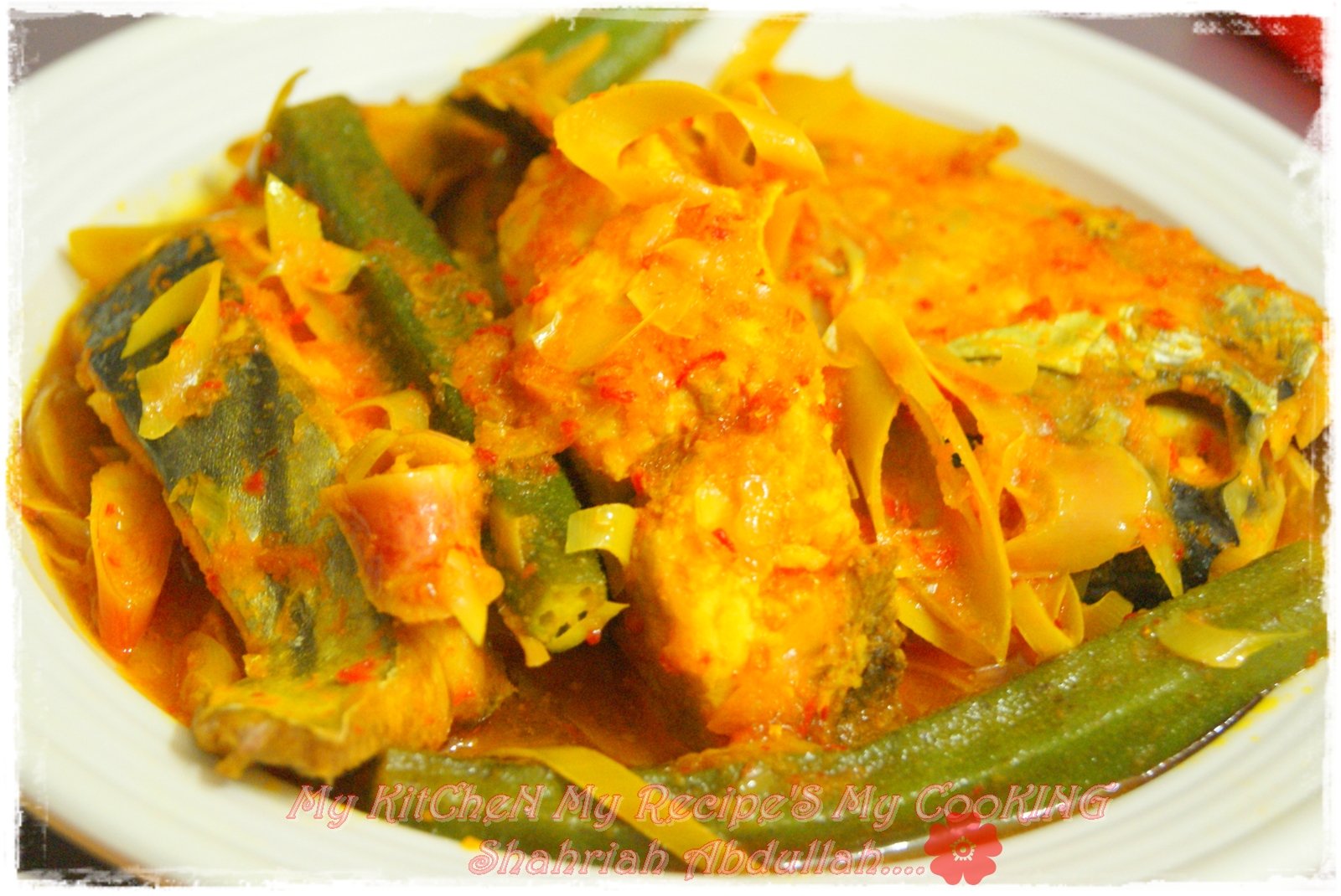 The Writer's CooKING!: TENGGIRI MASAK GULAI LADA HIDUP BUNGA KANTAN