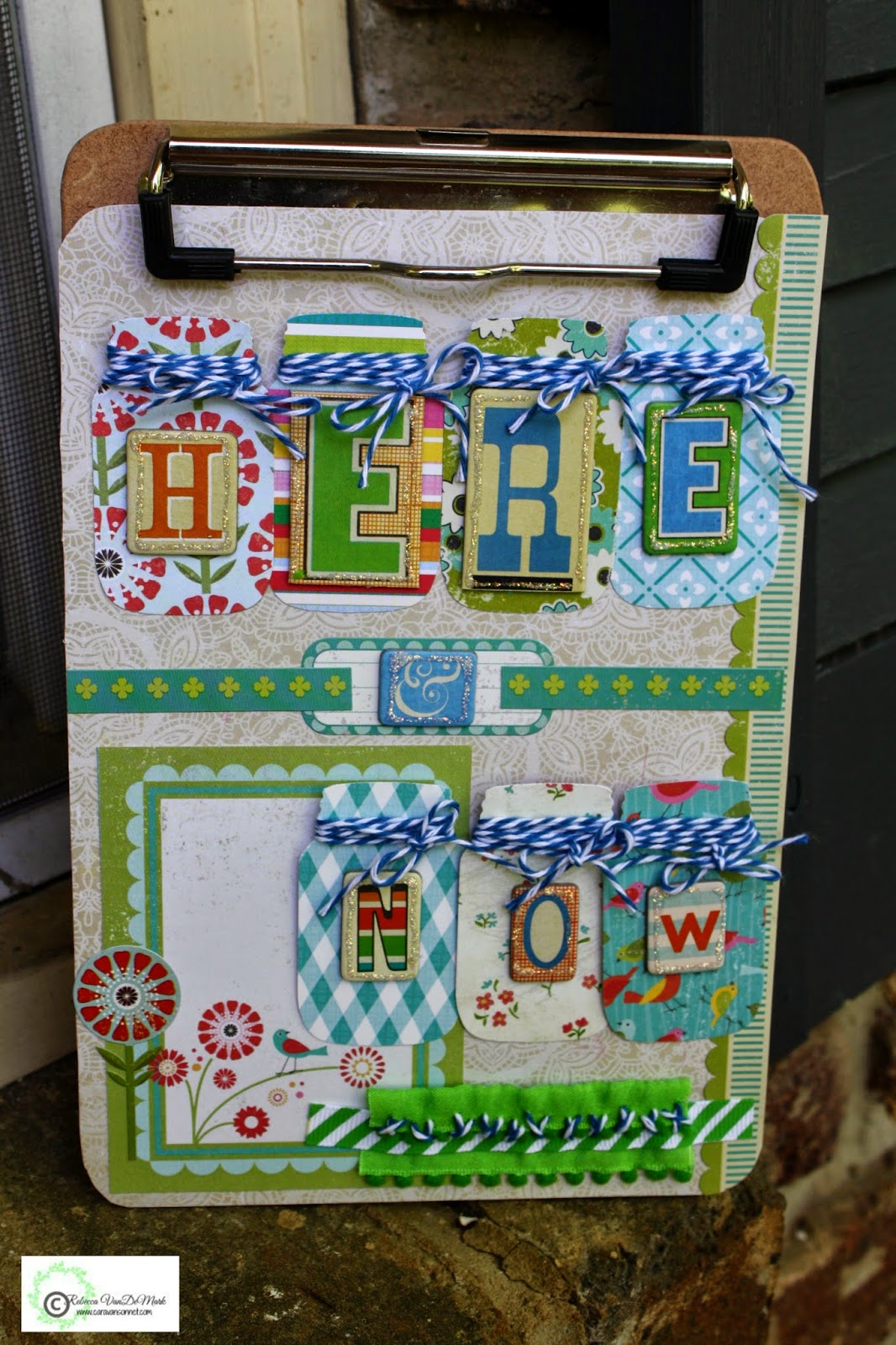 "Here & Now" small clipboard Art Piece | Caravan Sonnet