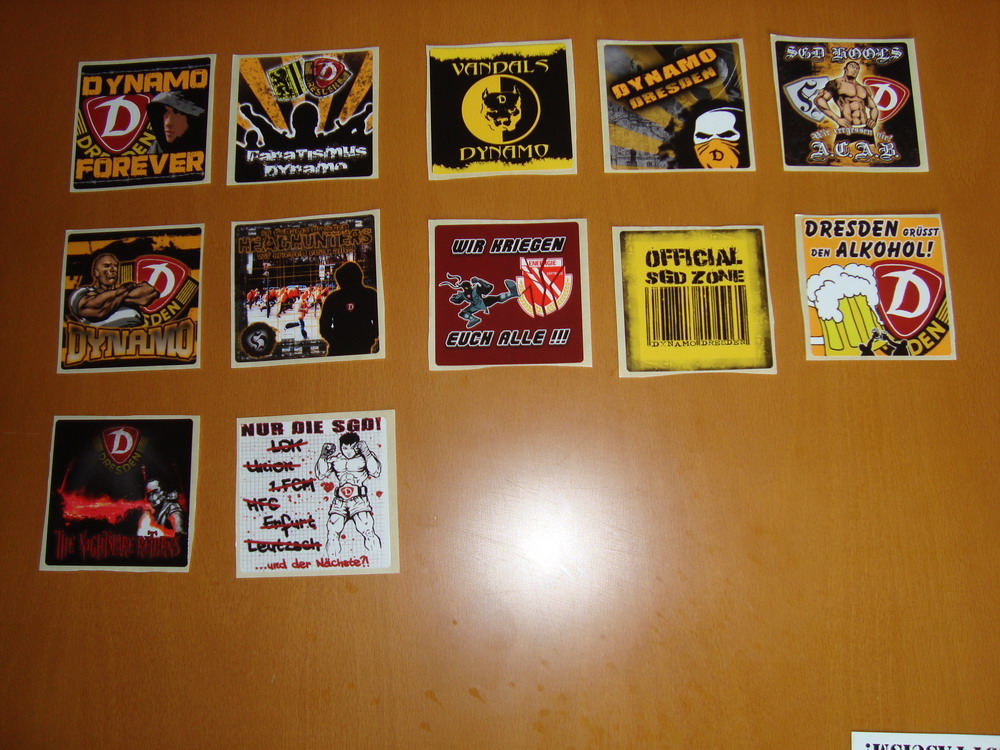 FERROLINOMANO: Pegatinas de Ultras Dynamo Dresden
