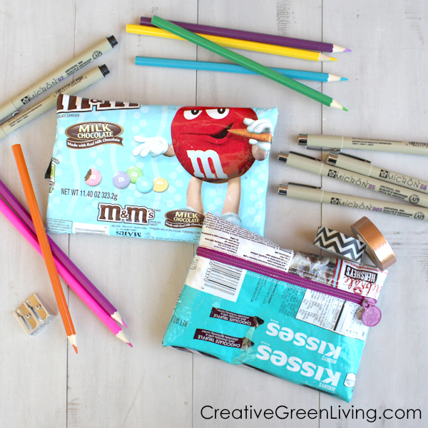 Candy Wrapper Pencil Bags! - making handycrafts