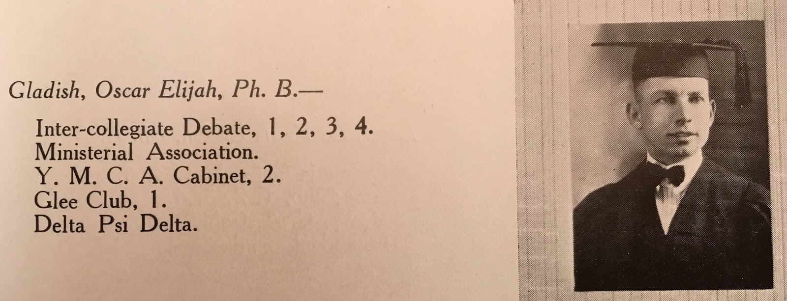 PULLMAN :: Cup of the Palouse: Information about, photos of Oscar Gladish