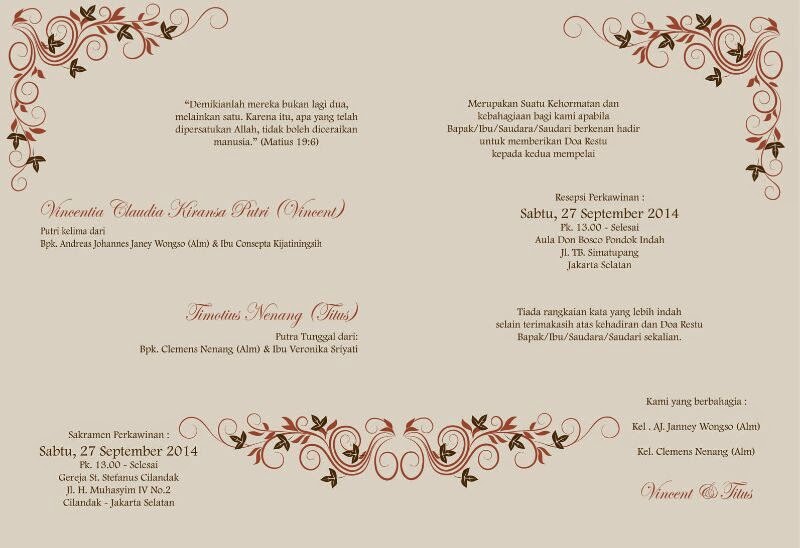 Mr. & Mrs. Timo's Wedding Preparation: Draft Desain Undangan Siluet ...