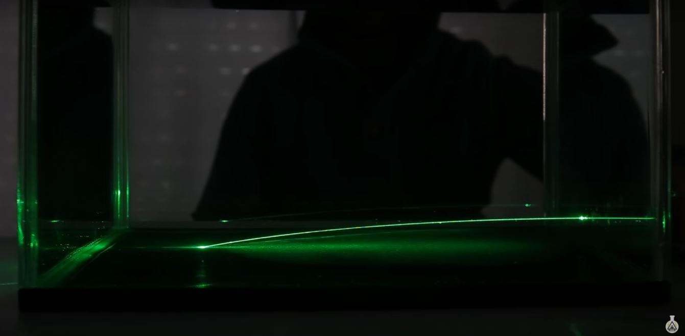 experimento curvar un rayo laser