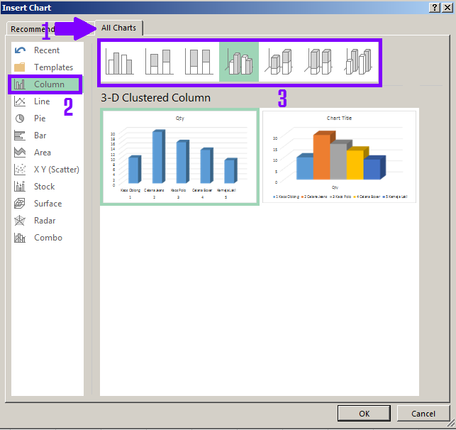 Cara Membuat Chart di Excel Beserta Contohnya - Warung Internet
