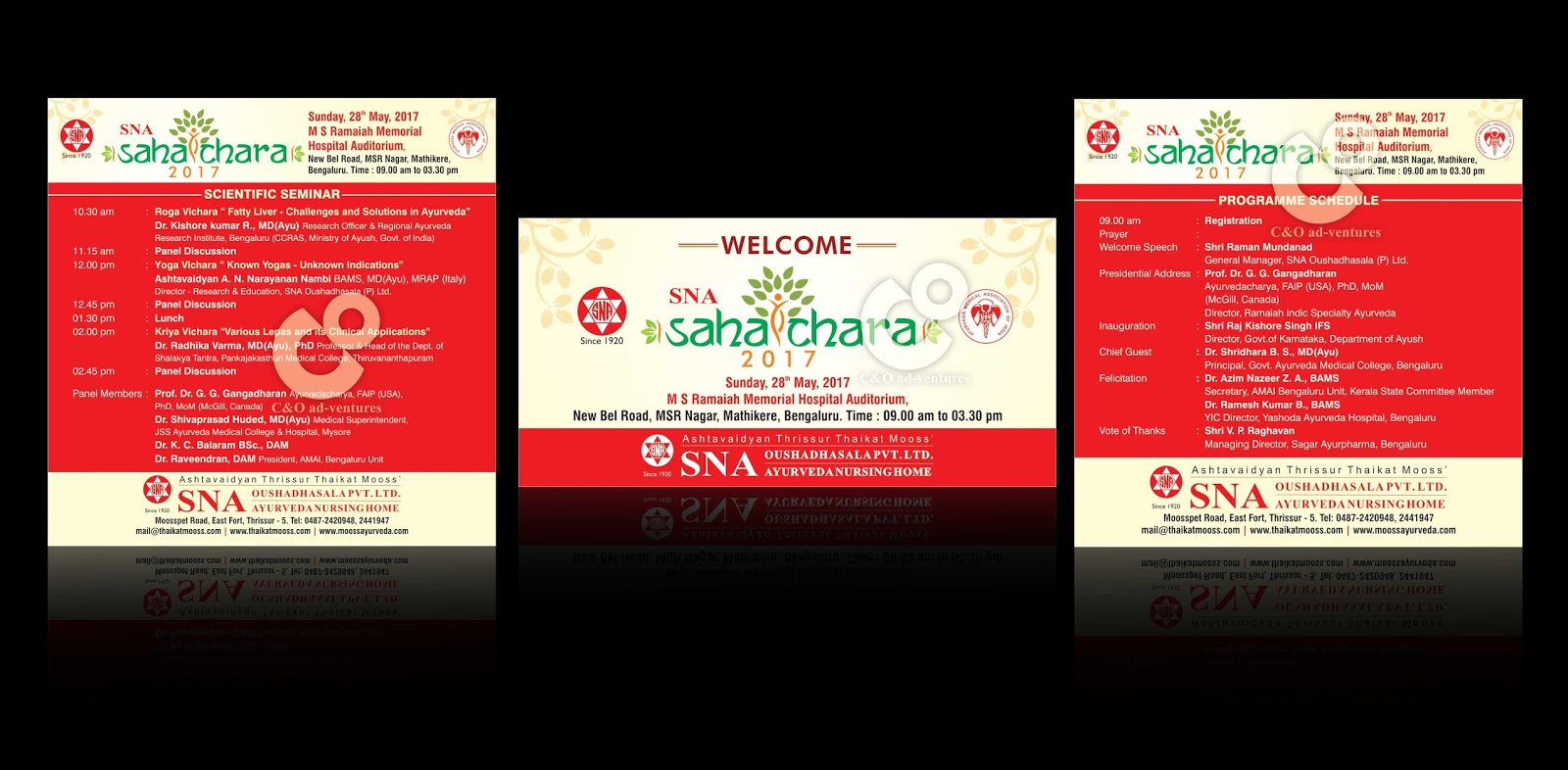C & O ad-ventures: Ayurveda Seminar Invitation and CME Flex Designs