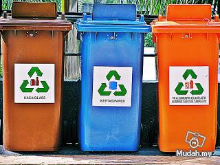 TONG SAMPAH HD-PE 'MOBILE GARBAGE BIN' : RECYCLE BINS (3R)
