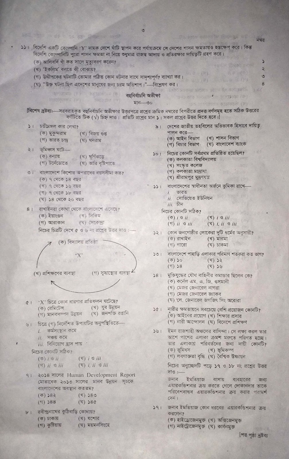 JSC Bangladesh and Global Studies Suggestion 2024 with Question paper