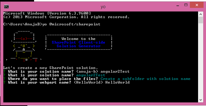 Step by Step SharePoint Framework setup with Angular2