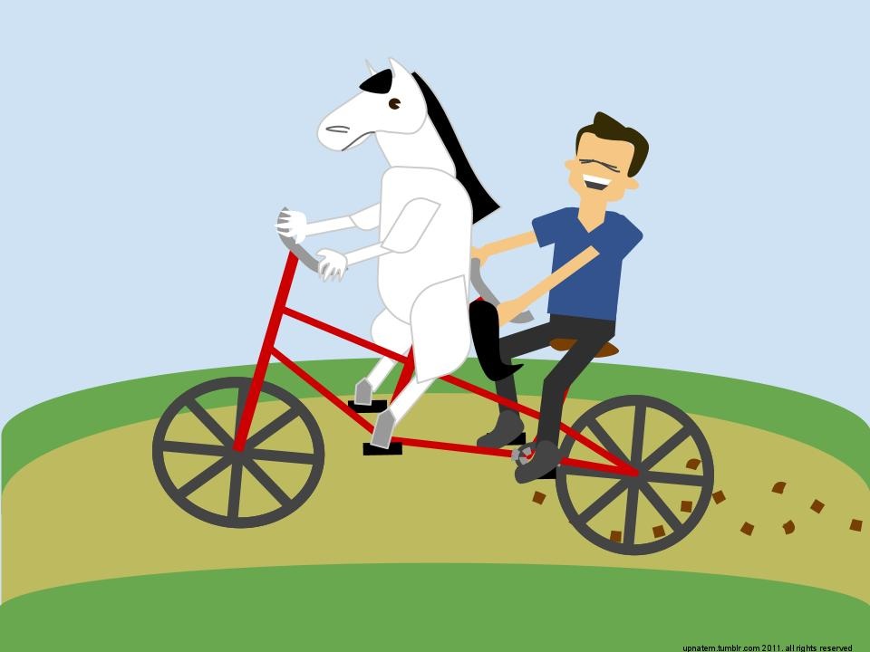 Horse With Hands Riding A Bike: April 2011