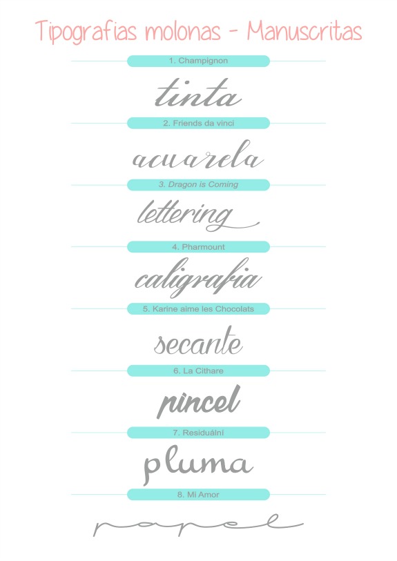 Tipografias molonas - Manuscritas - Niña Bonita