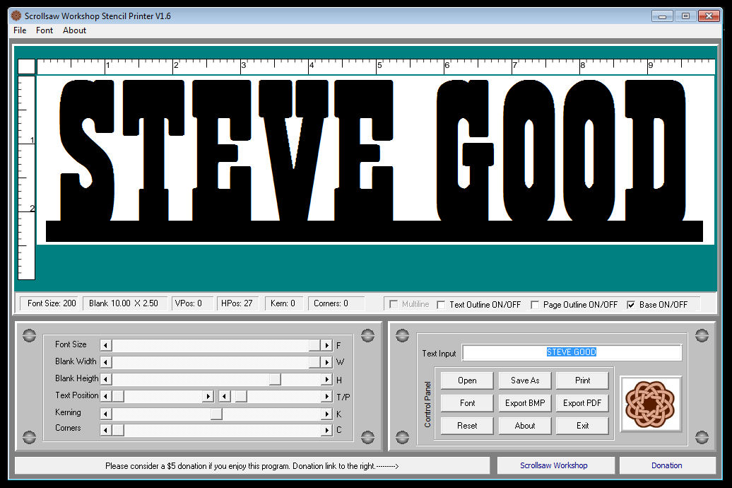 Scrollsaw Workshop: Stencil Printer 1.6 Release version.