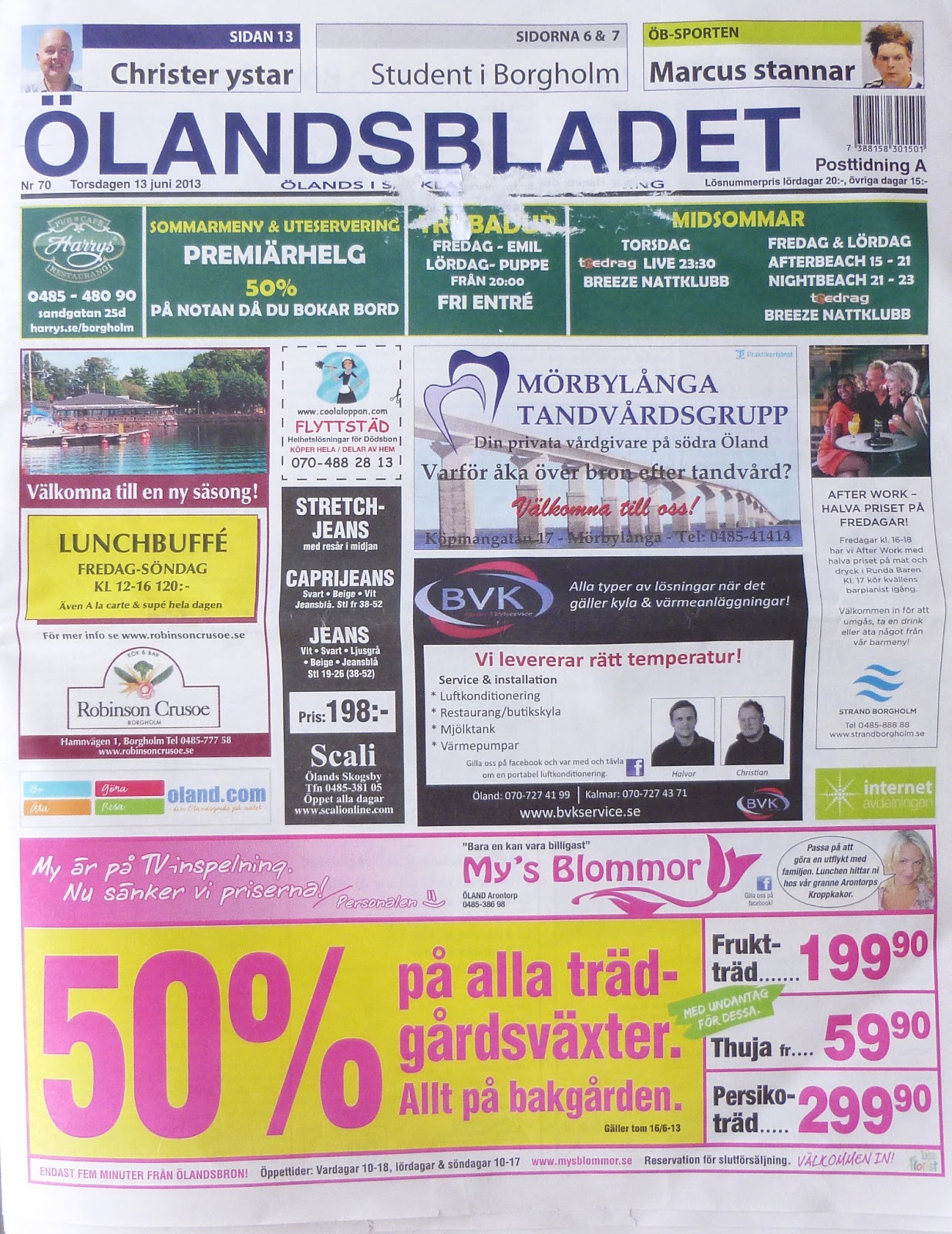 tidningstankar: Ölandsbladet - en överlevare bland tidningar