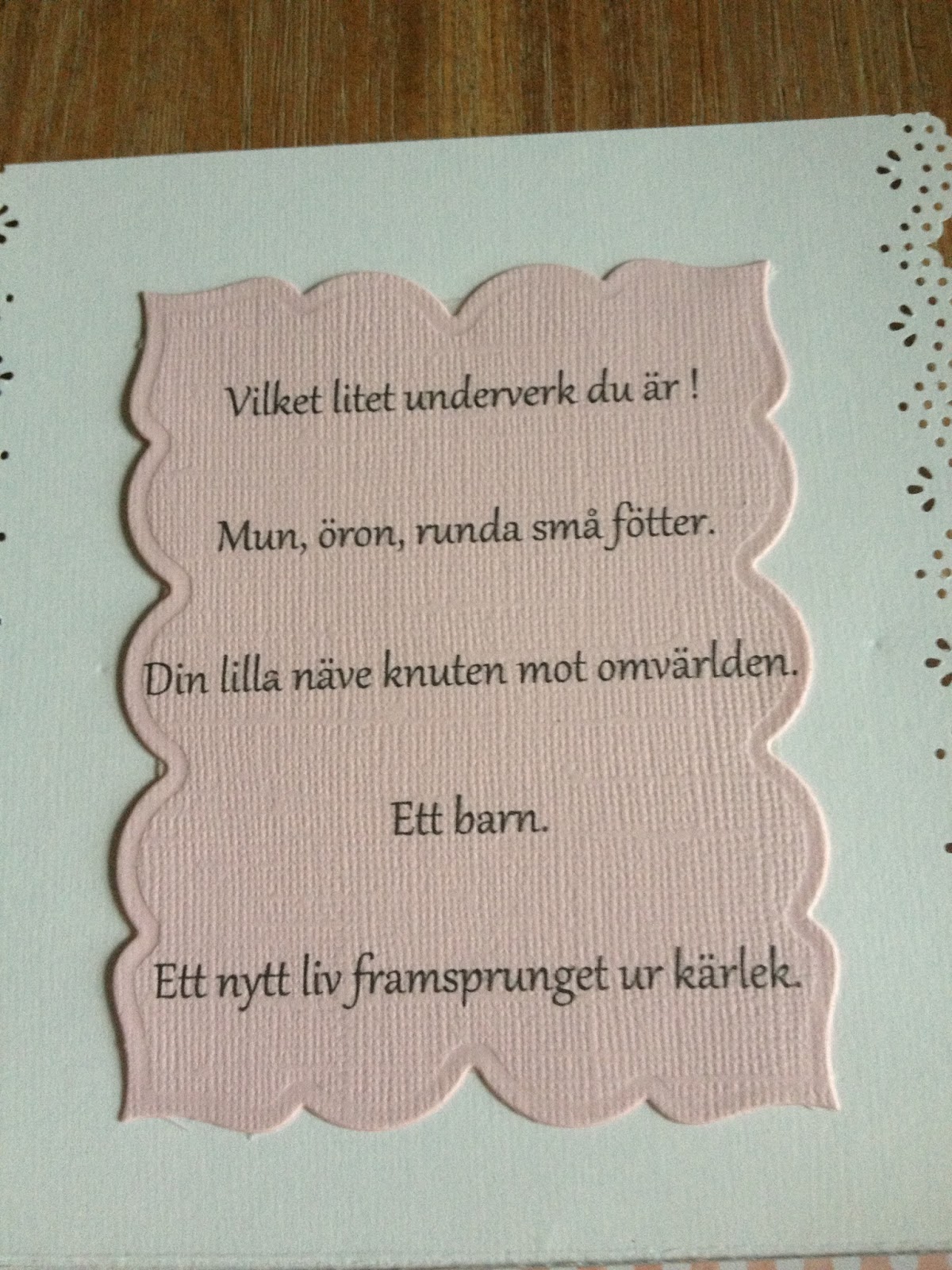 Ullas scrapprum: Ännu ett dopkort