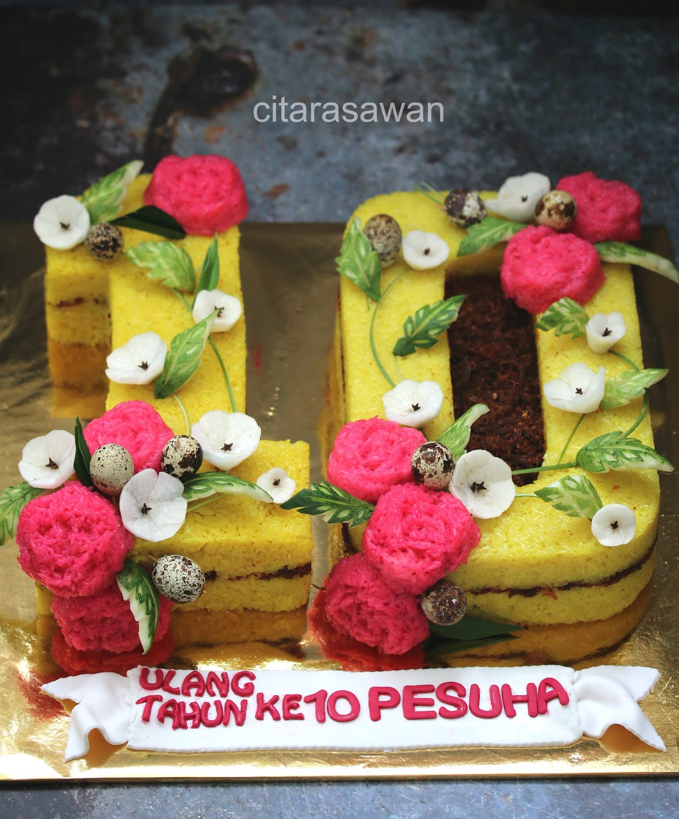 Pulut Kuning Berhias Bentuk Angka ~ Must Read!