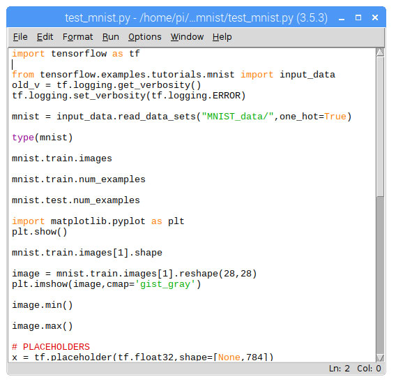 หุ่นยนต์ Raspberry Pi: TensorFlow กับรูปภาพตัวเลข MNIST Data เบื้องต้น