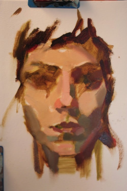 Jennipha Paints : self-portrait study in stages