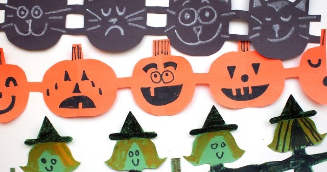 Halloween Paper Cut Chains | Pink Stripey Socks