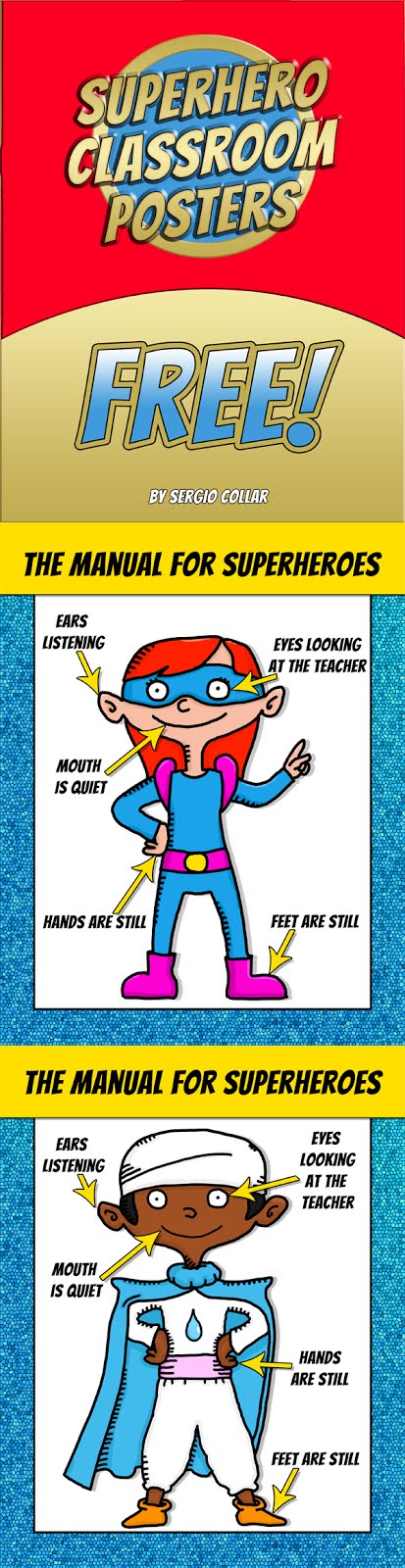 Classroom Freebies Too: Superhero Classroom Posters – FREE