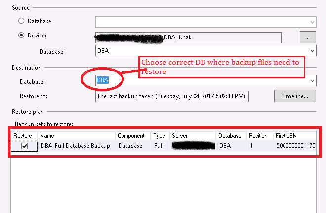 DBA CENTRALS: Restoration of SQL server Database Backup using GUI