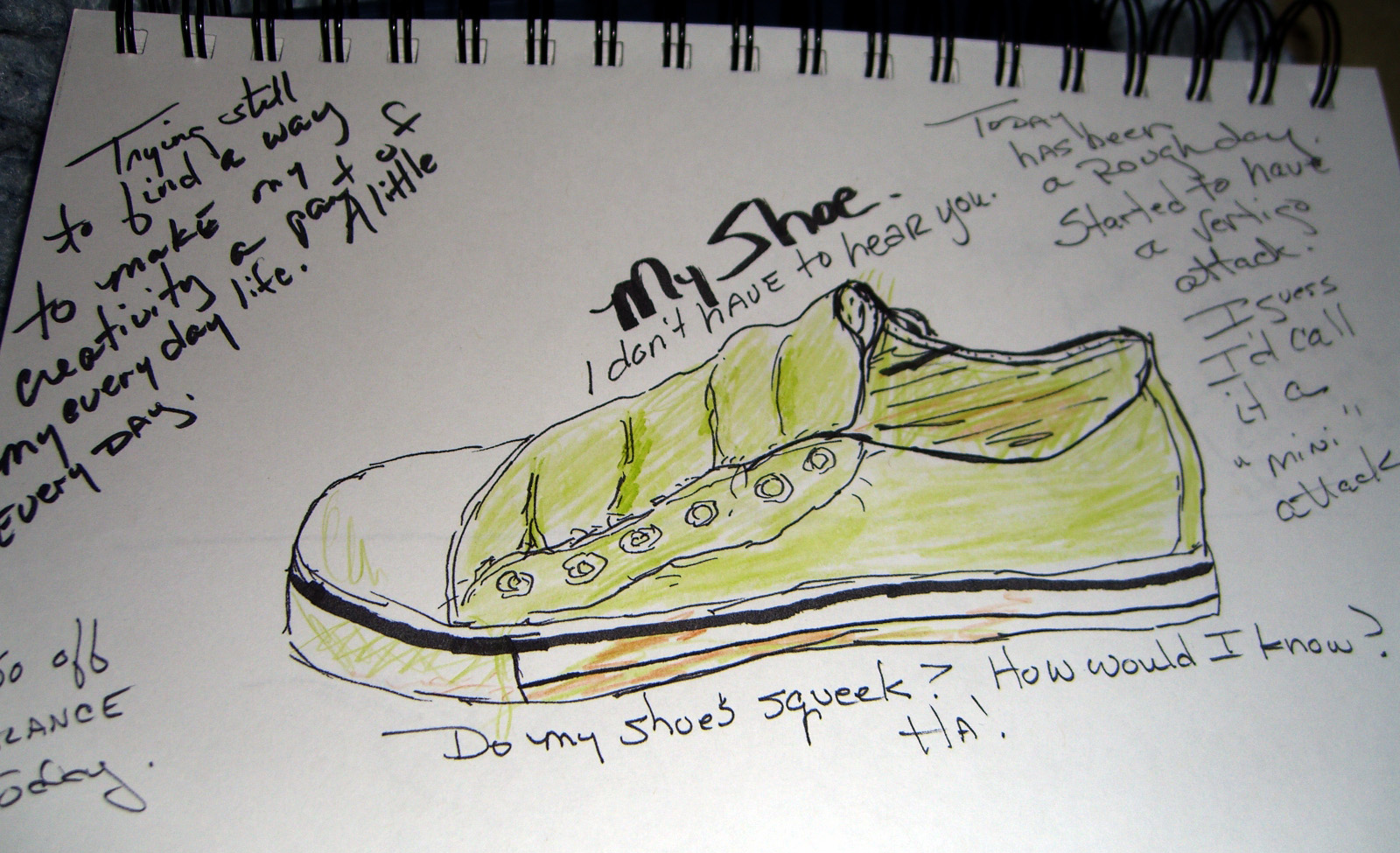 Create To Heal: Drawing Journal - Day 1