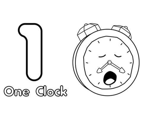 Coloring Pages for Kids: Clock Coloring Pages for Kids