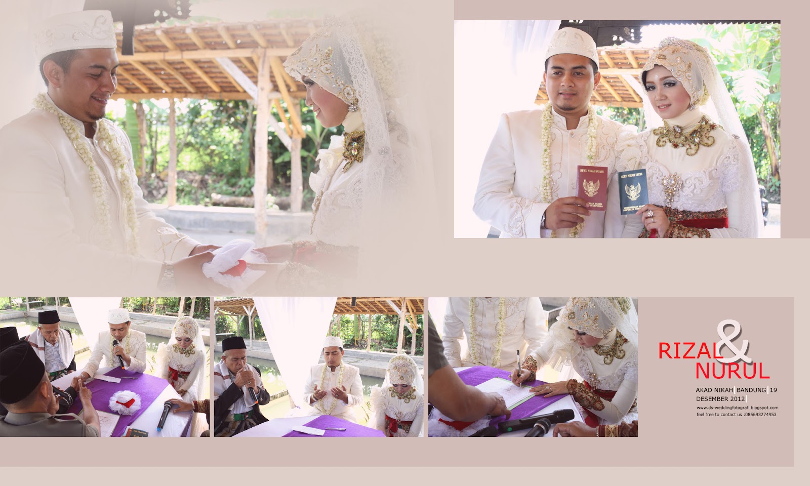 D&S - Wedding Photography: Foto Kolase Wedding Rizal & Nurul