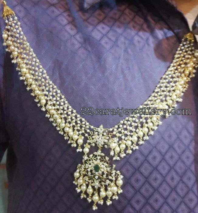 Heavy Look Pearl Necklace - Jewellery Designs