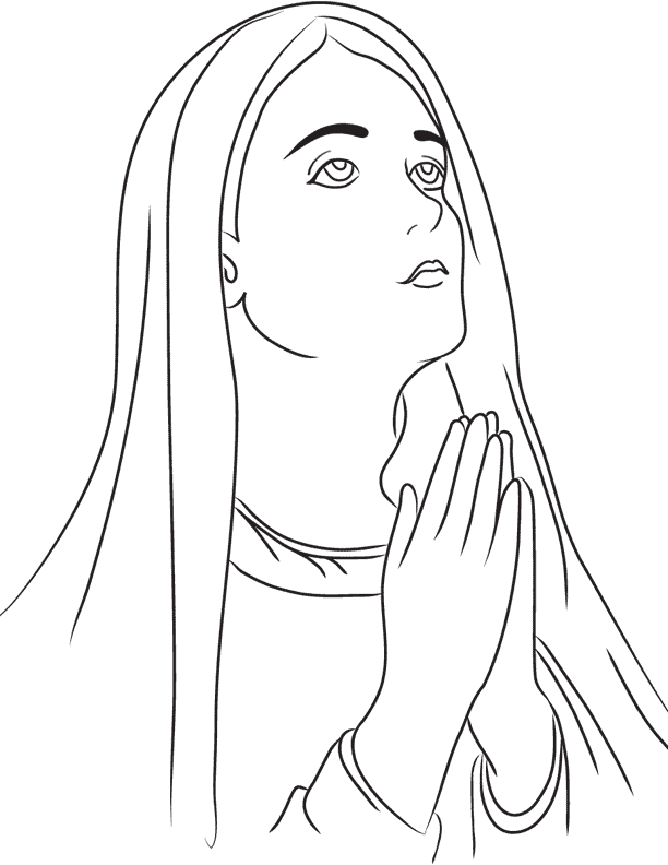Imagenes Cristianas Para Colorear Dibujos Para Colorear De La Virgen Maria