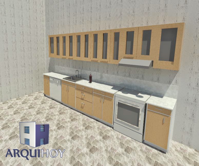 Familias Cocina Equipada I (RFA) | ArquiHoy-Revit