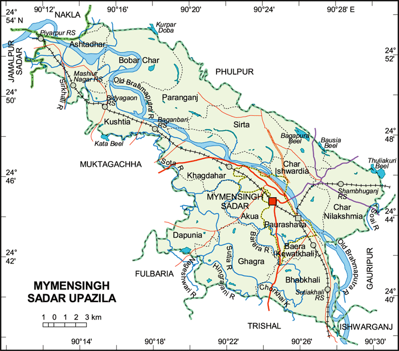 Bangladesh Map Mymensingh