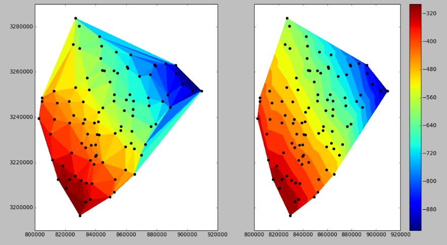 Ensiklopedi Seismik Online: Plot with tricontourf and tripcolor Python