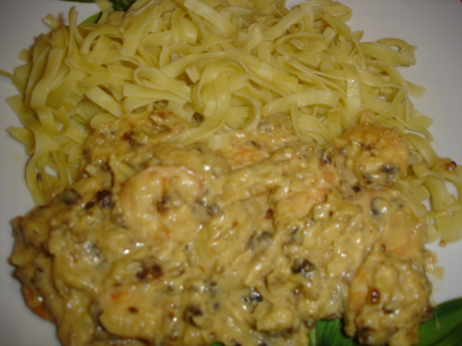 La fougère se balade: Crevette au fromage.