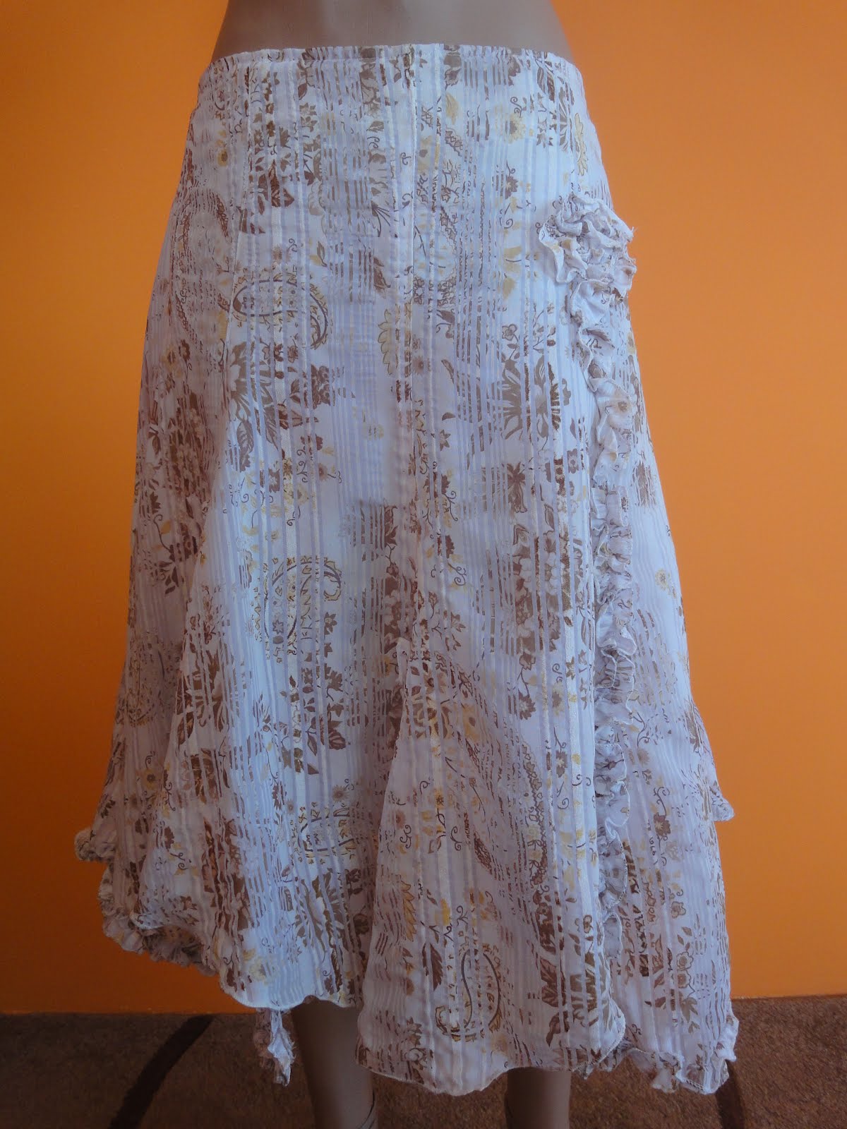 Dulapul cu amintiri: PRET REDUS Fusta asimetrica de vara cu imprimeu si ...