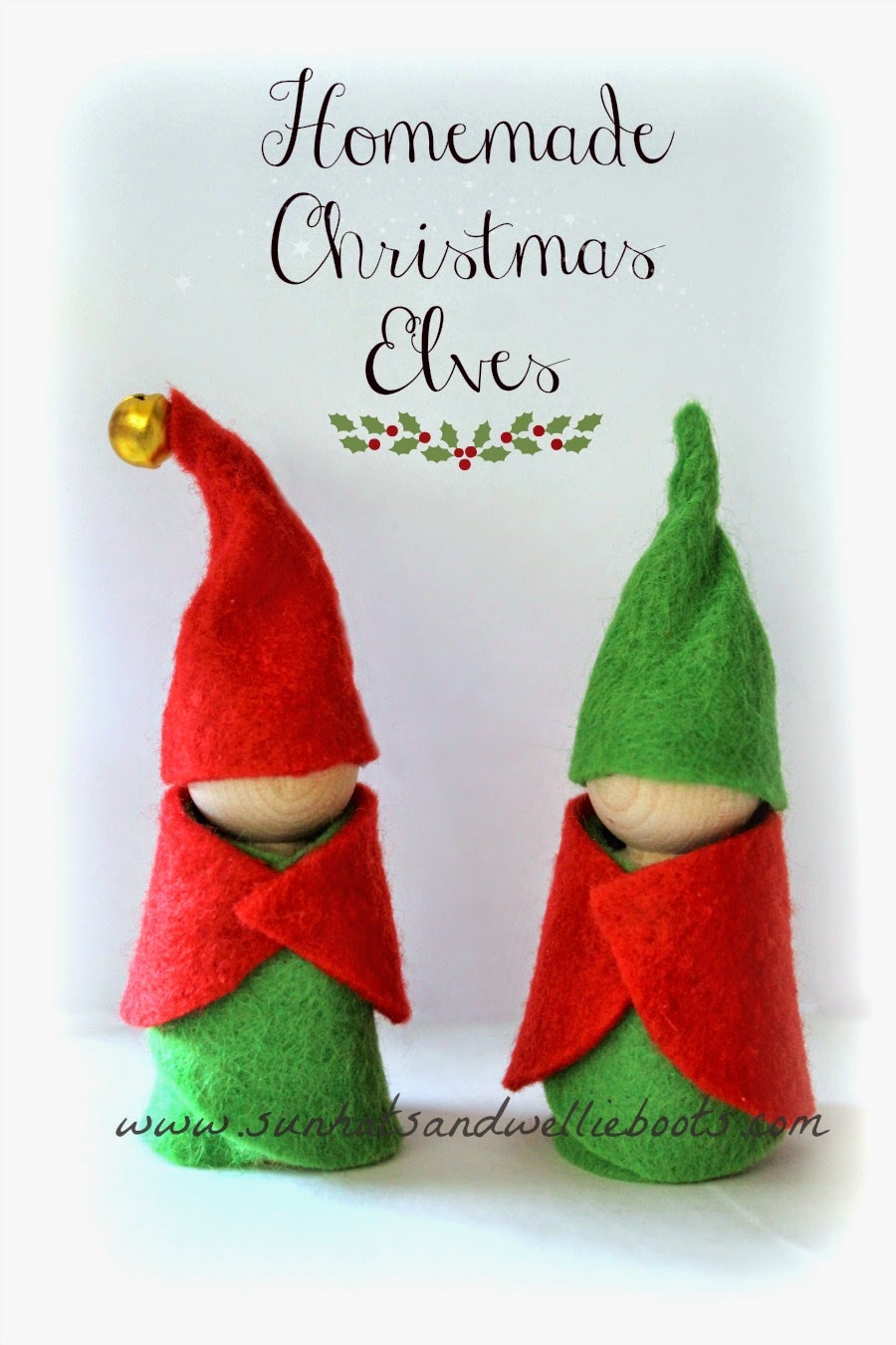 Sun Hats & Wellie Boots: Homemade Christmas Elf (simple no-sew craft)