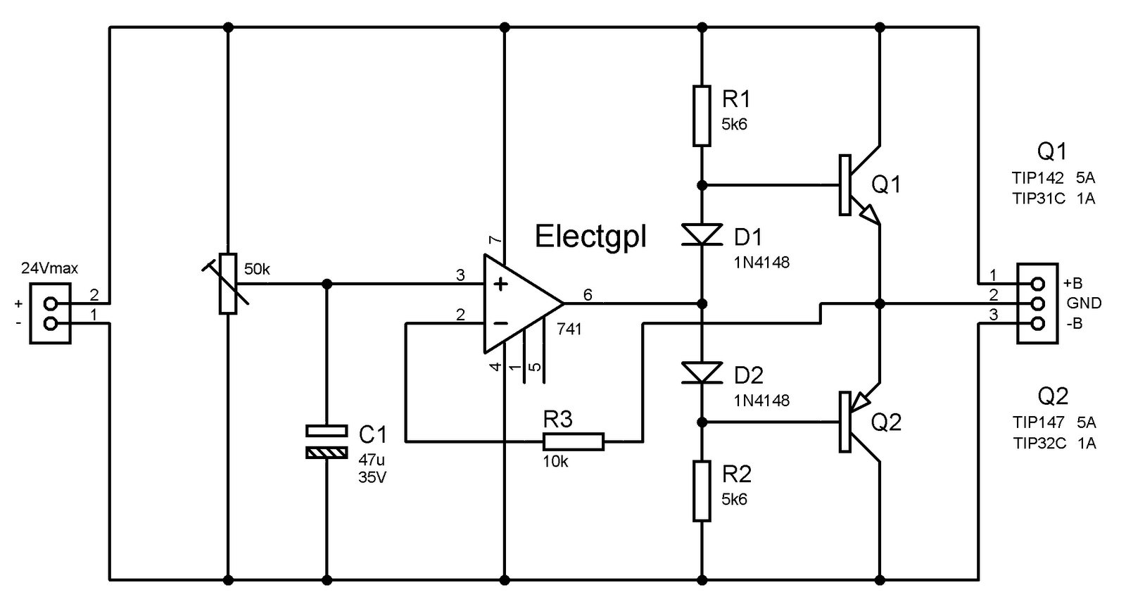 Electgpl Electrónica: Conversor de fuente simple a simétrica