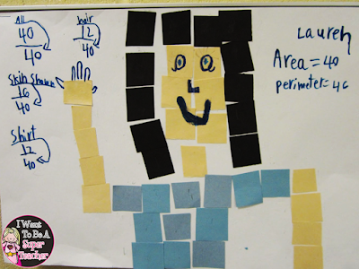 Practice Perimeter, Area & Fractions with Math Mosaics