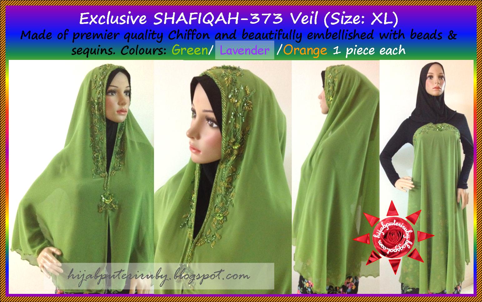 Hijab MySarah: Exclusive SHAFIQAH-373 Veil (Size: XL)