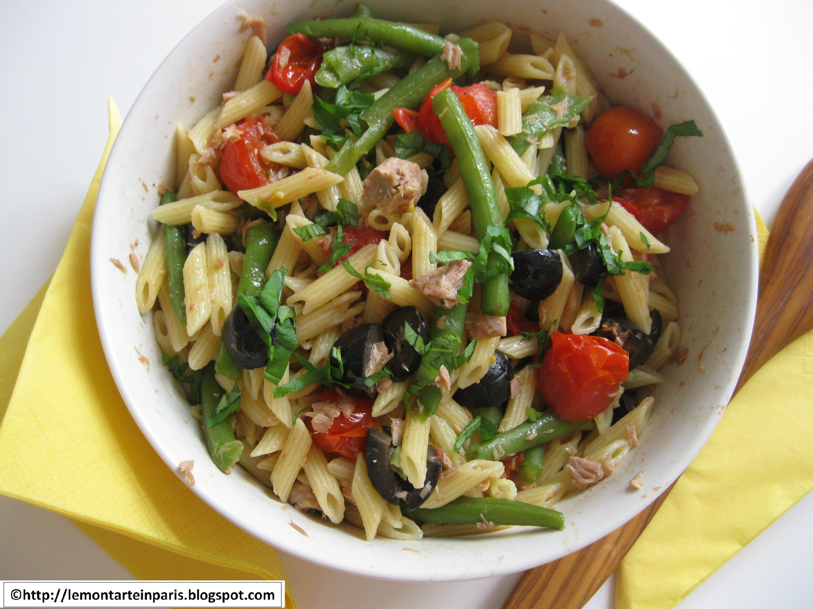 Lemon Tarte in Paris: Pasta Niçoise
