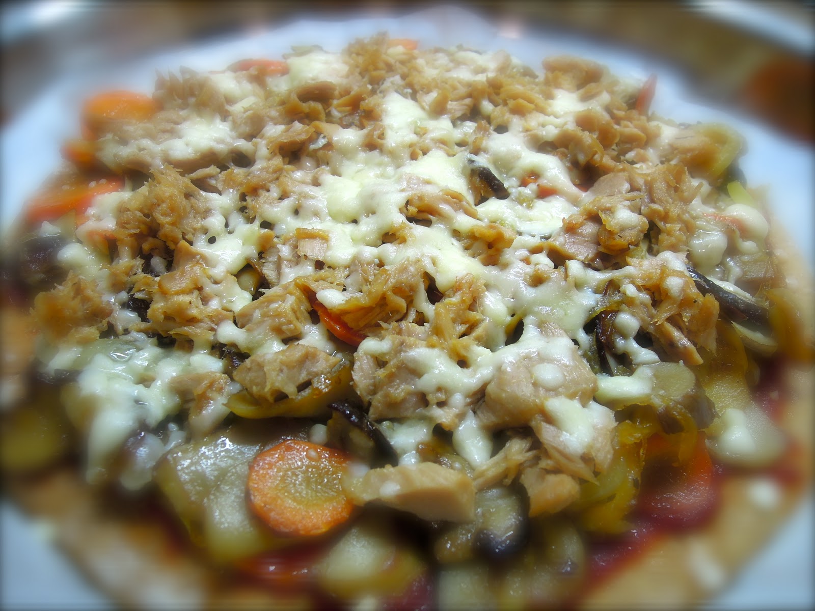 Con fresa y chocolate: Pizza de boletus y atún