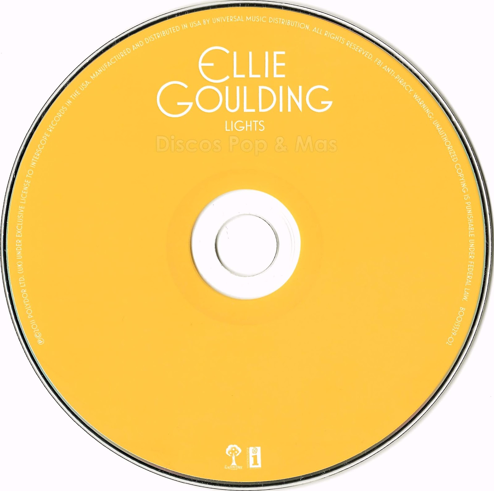 Discos Pop & Mas: Ellie Goulding - Lights (US Version)