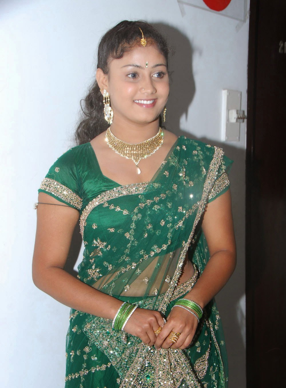 Actress Amrutha Valli Latest Spicy Navel Show In Half Saree Stills ...