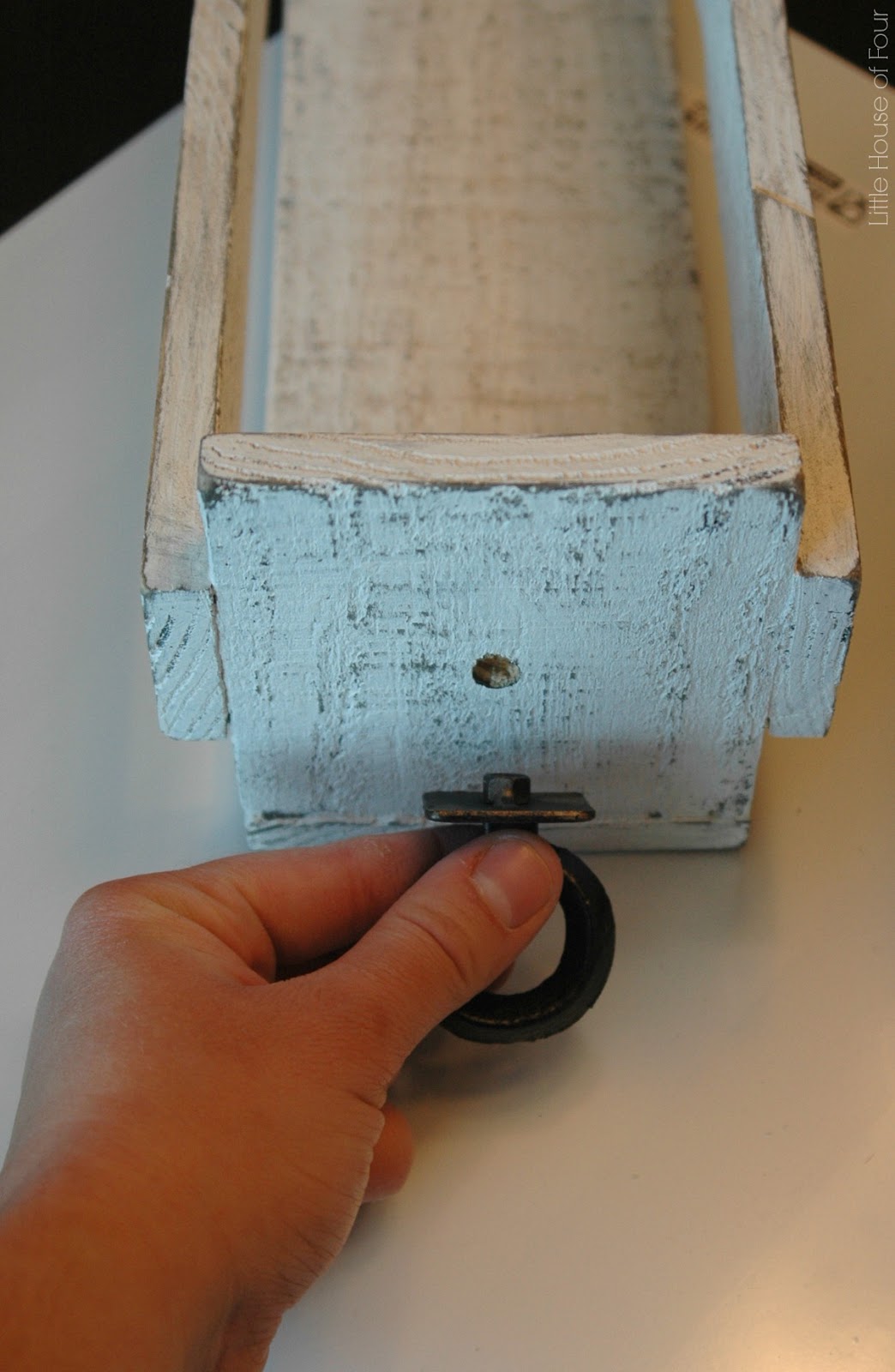 DIY Pallet Box Utensil Holder {Monthly DIY Challenge} | Little House of ...