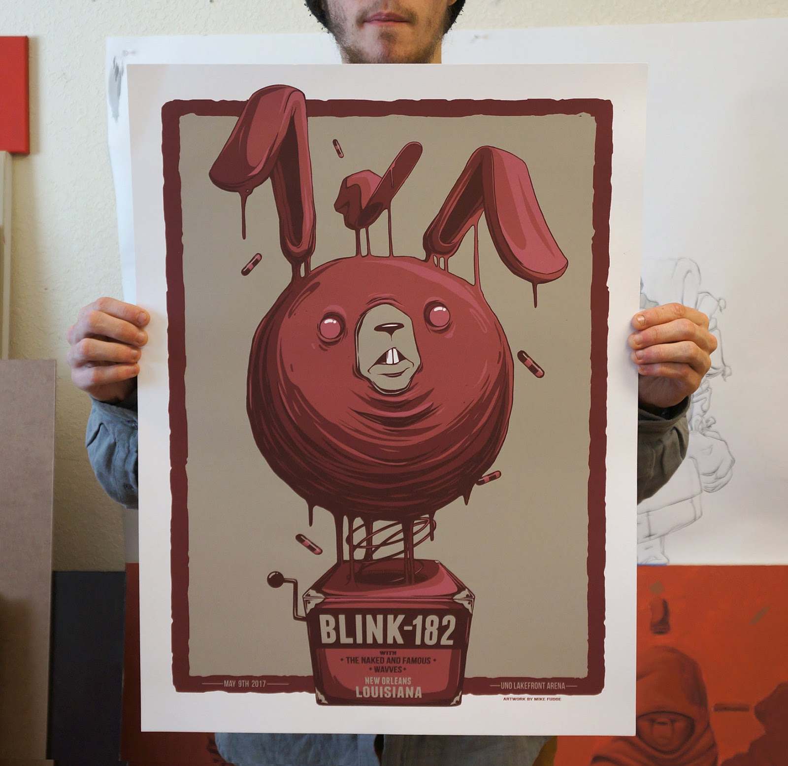 INSIDE THE ROCK POSTER FRAME BLOG: Mike Fudge blink 182 New Orleans Poster