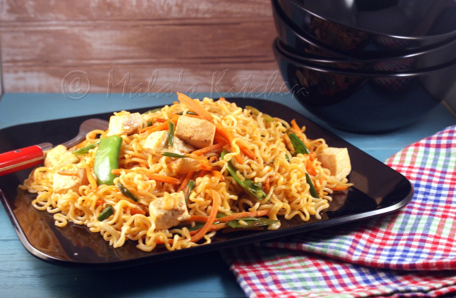 Lo Mein Noodles - Maggi With a Twist - Malas-Kitchen